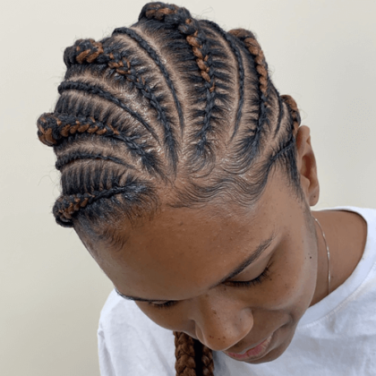 Jumbo Feed in Cornrows – Donan Hair Braiding