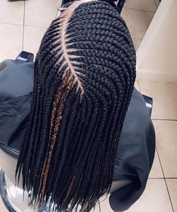 Medium to Small Size Cornrows – Donan Hair Braiding